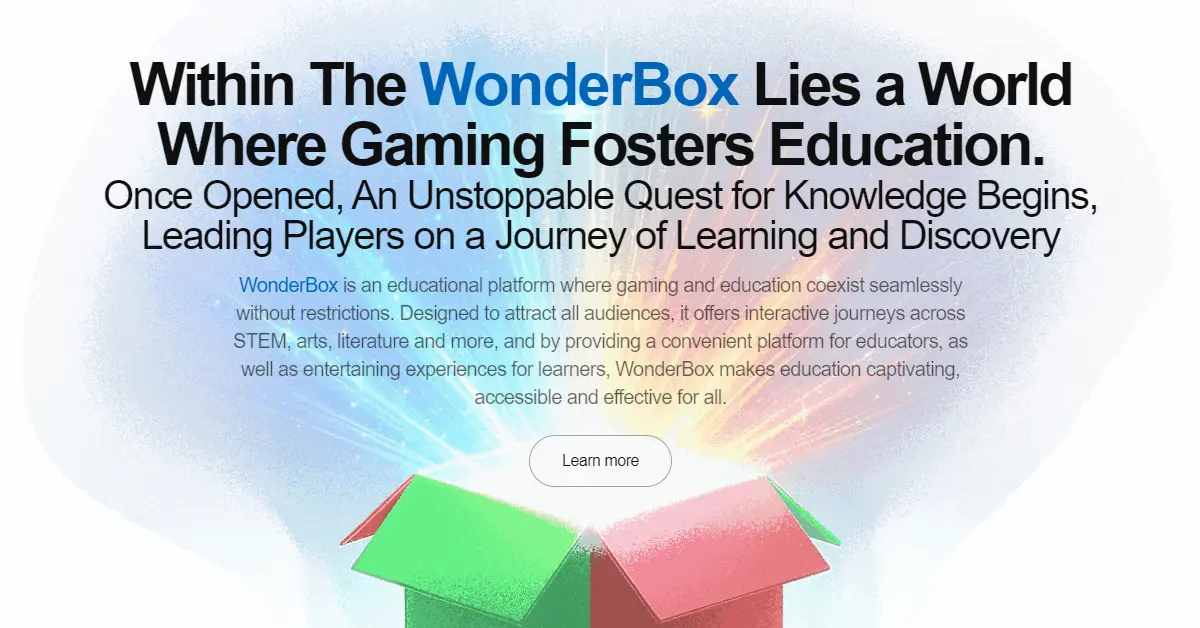 WonderBox - Game On for Learning!